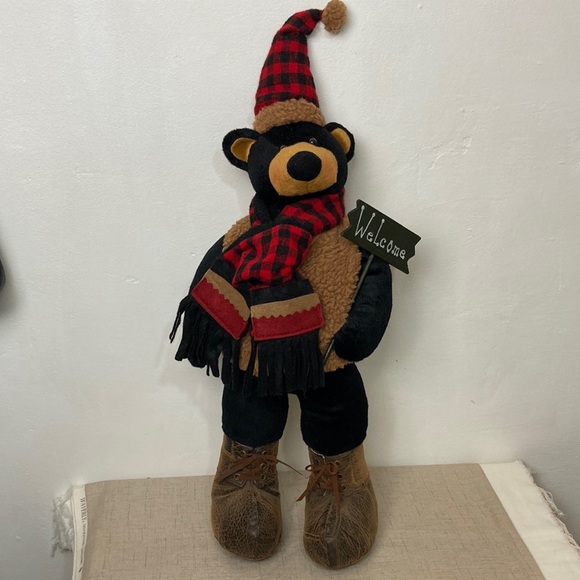 Accents | Black Bear With Welcome Sign Standing Door Greeter | Poshmark